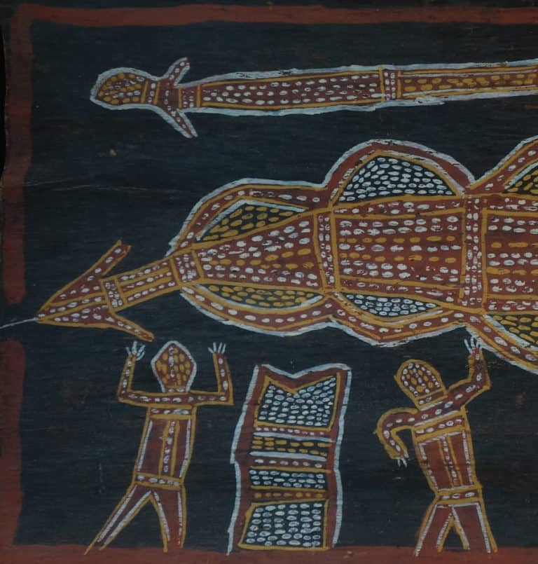 Groote Eylandt Bark Painting Of A Ceremony | Groote Eylandt Ceremony